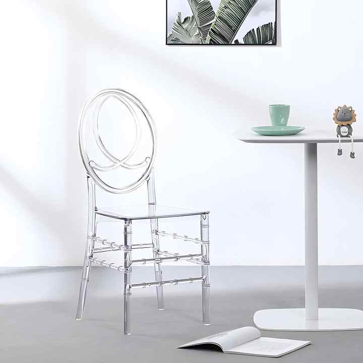 Stackable Transparent Plastic Chairs for Events & Weddings