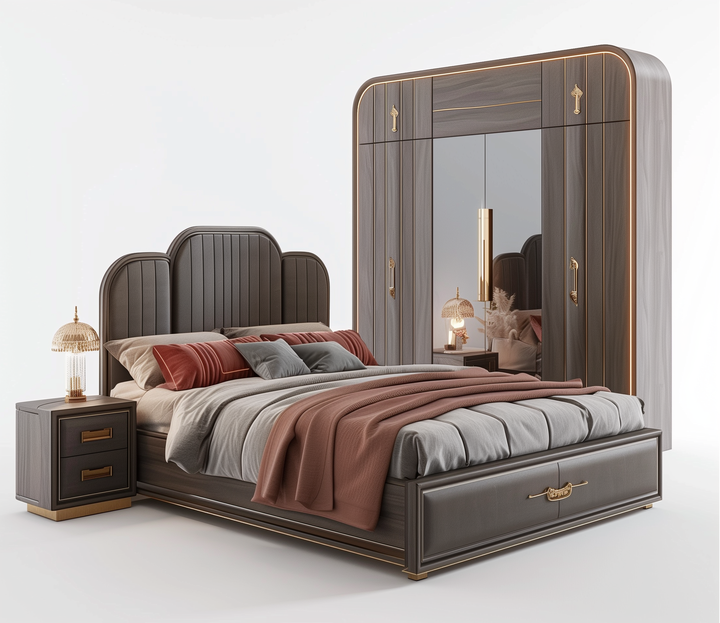 2024 Latest Design Full Bedroom Set Luxurious King Bedroom Furniture ...