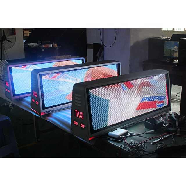 High Brightness Taxi Rooftop Advertising Led Double Face Led Video ...