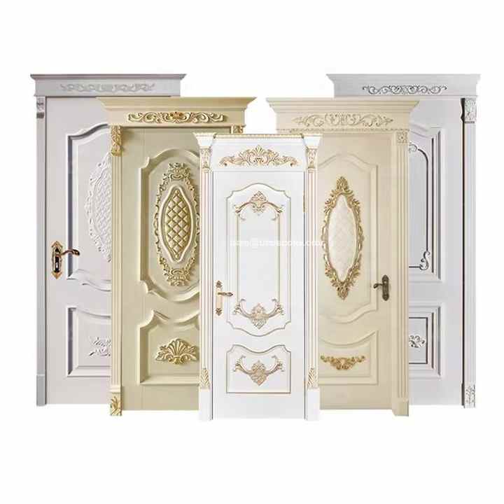 Bespoke Villa Antique Hand Carved Solid Wood Interior White Doors ...
