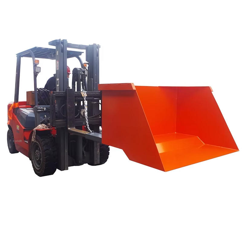 Mechanical Bucket Automatic:Self-Emptying Forklift Attachment,Automatic ...