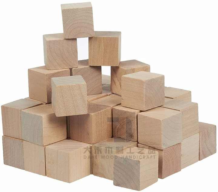 Unfinished 38/40/50 mm Wooden Square Blocks Custom Wood Cubes for DIY ...