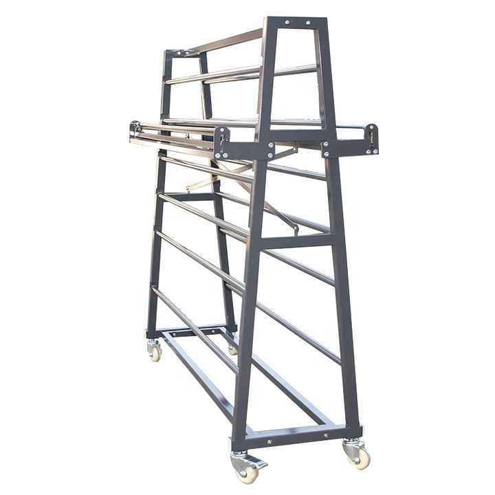 Customized Sliver Double-Sided Tension Fabric Display Stand with Wheels ...