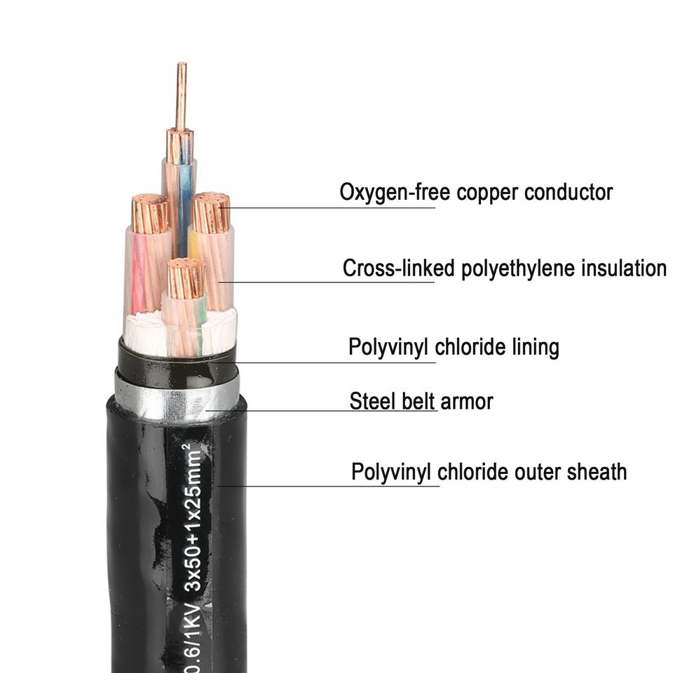 Pure Copper 0 Awg Ofc Power Cable Xlpe Insulated PVC Sheath 10 16 25 35 ...