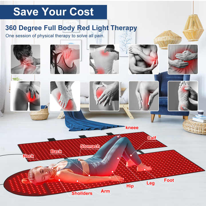 Full Body Infrared Light Mat with Timer 650nm 850nm Sleeping Bag Red ...
