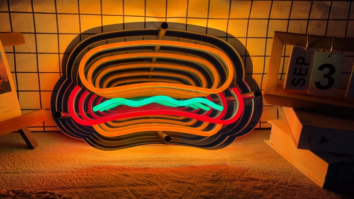 Neon Light Box Melaleuca Mirror - Customizable Sign Tunnel