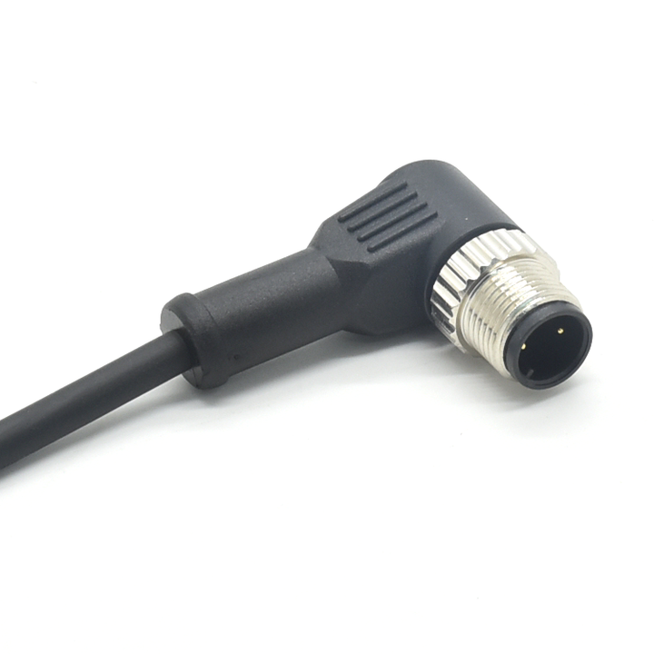Electrical Wires Industrial M12 Connectors 2 Pin Welding Cable Right ...