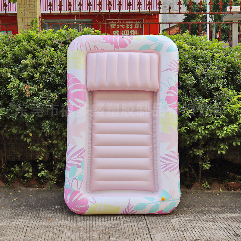 Adult Floating Tanning Bed-Inflatable Pool Pontoon Boat with Pillow ...