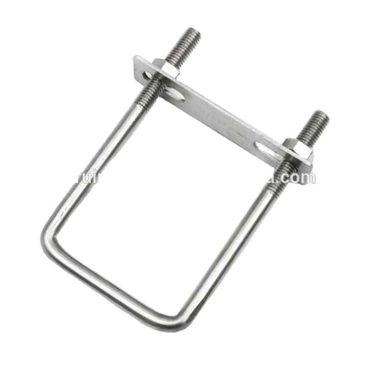 M16 M20 Stainless Steel SUS304 SUS316 Square U Type Bolt and Nut