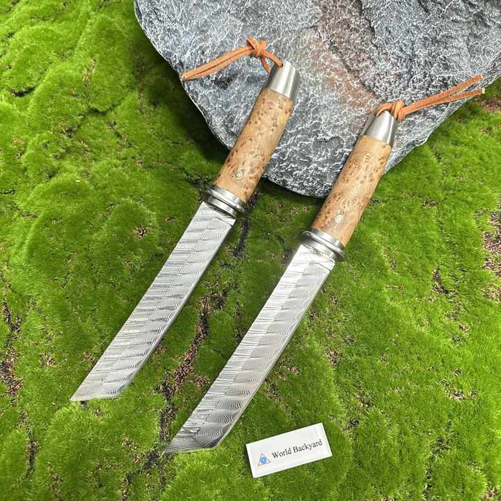 Outdoor Premier Collector Gift Double Steel-Tipped Tanto Japanese Short ...