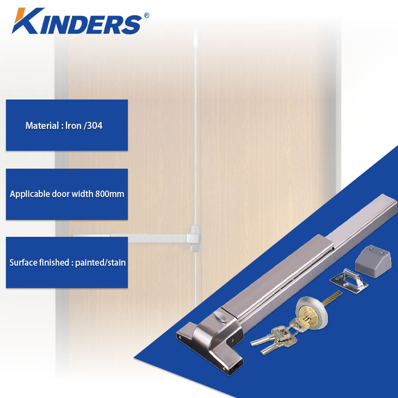 Surface Mounted Fire Door Panic bar with Key 800mm Push bar Panic Exit ...