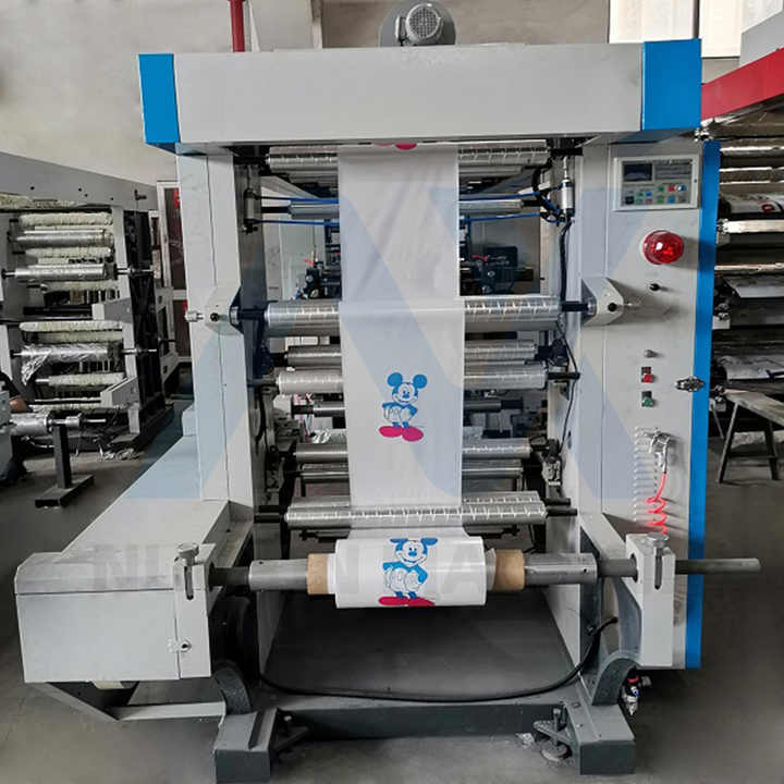 4 Color Polyethylene Plastic Film Printing Machine Packing Bag Paper ...
