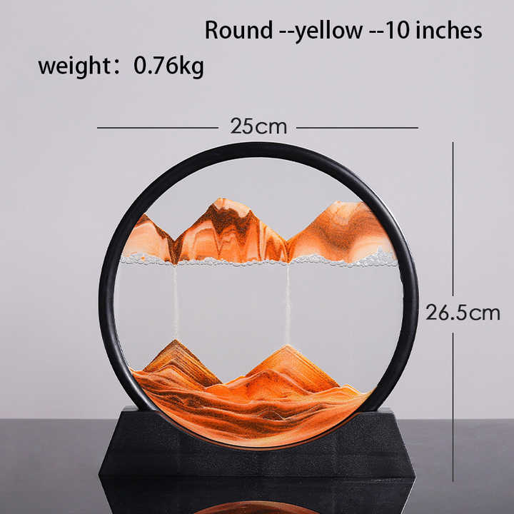 Manufacturers Direct Round 3d Quicksand Glass Three-Dimensional Art ...