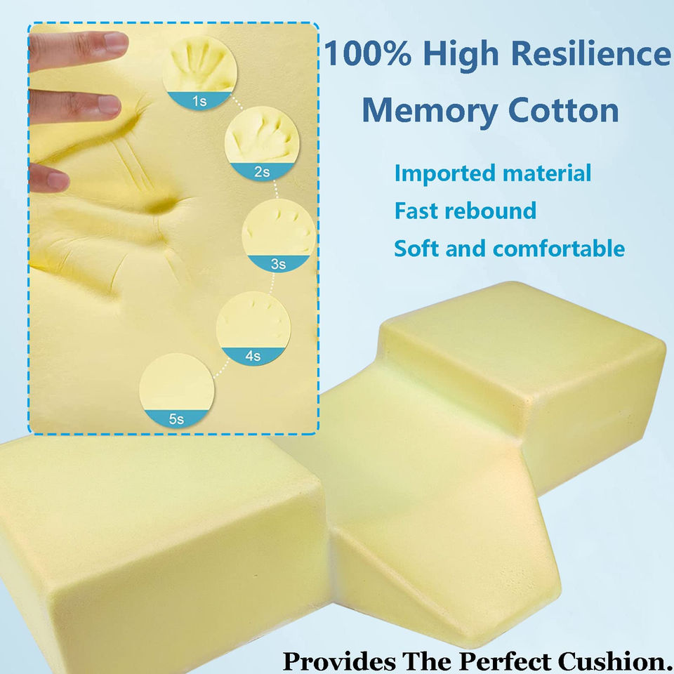 Head Pillow for Lashing, Ergonomic Memory Foam Lash Pillow with Side ...