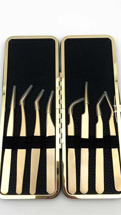 Custom Stainless Steel Eyelash Extension Tweezers With Logo Straight