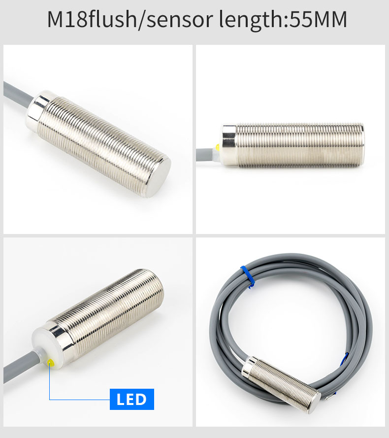 12V or 24V dc 3-wire M18 PNP series inductive proximity sensor Products from Shenzhen Jimou ...