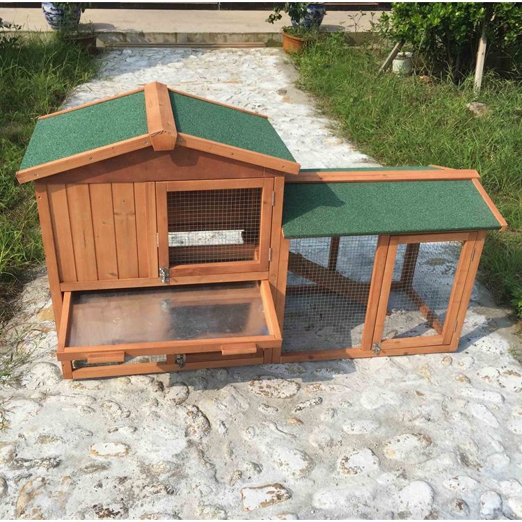 SDR003 Eco-Friendly Classic Wooden Villa Rabbit Hutch Horizontal ...