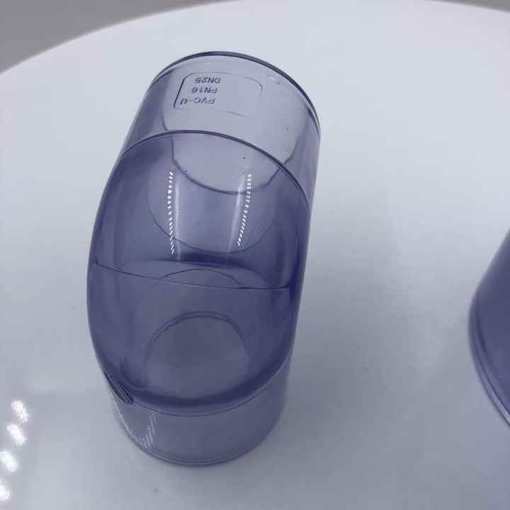 High Quality Clear PVC 90 Degree Elbow ASTM SCH80/DIN Transparent Pipe ...
