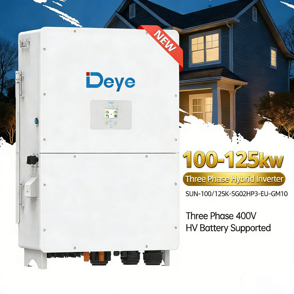 Deye 100kw 125kw Three Phase Inverter Hybrid Solar System Grid Inverter ...