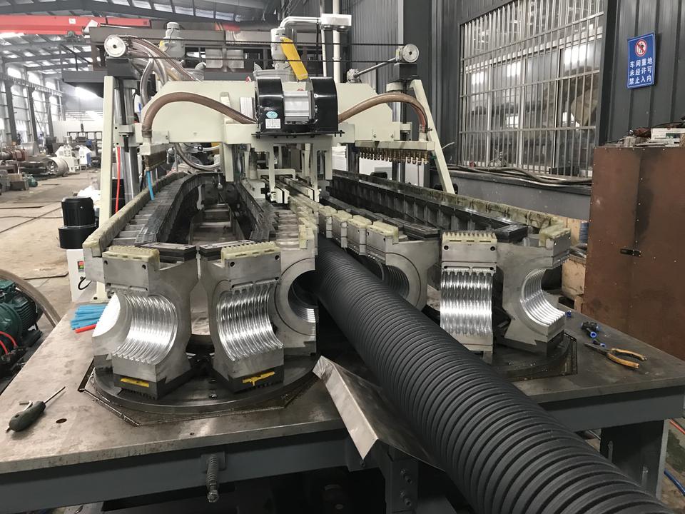 DWC Tube Making Line HDPE PE PP Double Wall Corrugated Pipe Production ...