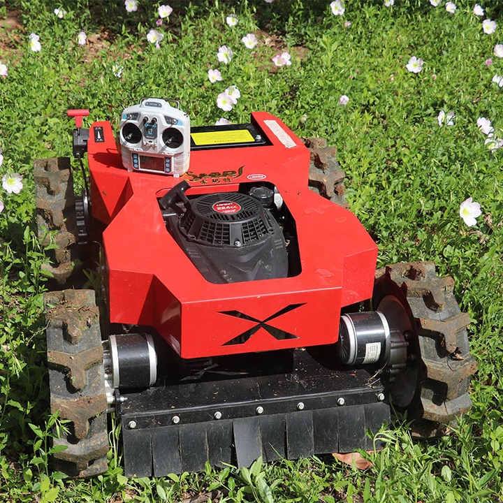24V Cordless 4WD Robotic Lawn Mower Remote Control Electric 4 Wheel ...