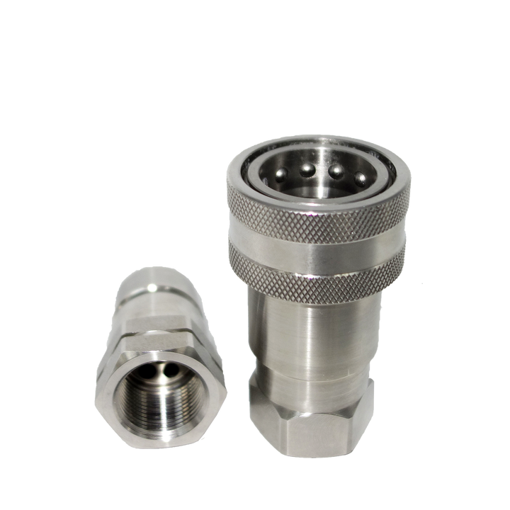 NAIWO Hydraulic Coupling ISO 7241-A Stainless Steel Double Shut-off ...