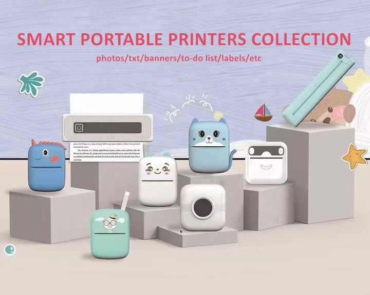 For Tik Tok Portable 58mm BT Thermal Printer Mini Pocket Label Printer ...