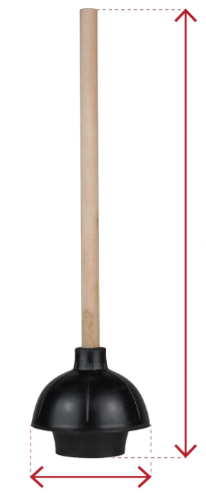 Commercial Grade Heavy Duty Toilet Plunger - Double Thrust Force