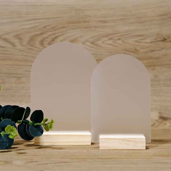 Blank Frosted Arch Acrylic Table Number DIY Modern Wedding Signs