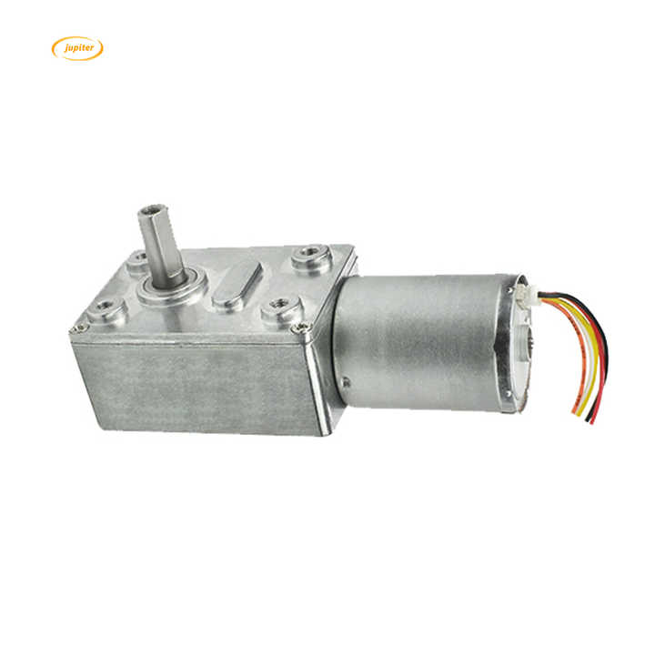Dc Brushed Pmsm Worm Gearbox With Encoder Gear Motor 12v24v Forward And ...