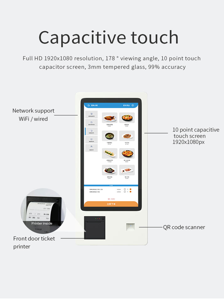 Fast Food Ordering Self Service Payment Kiosk Machine Restaurants Self ...