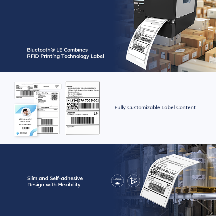 iot uhf rfid printable labels parcel tracker real time monitoring rtls ...