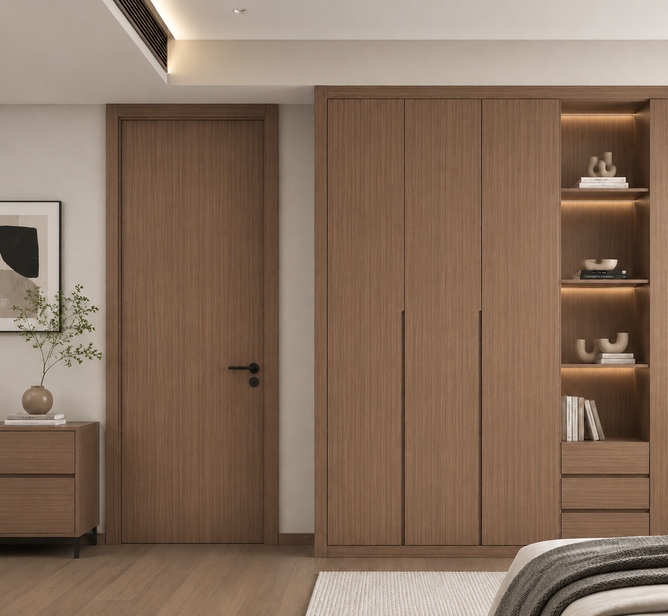 Modern Wood Grain Plywood Wall Panel Waterproof Particle Board ...