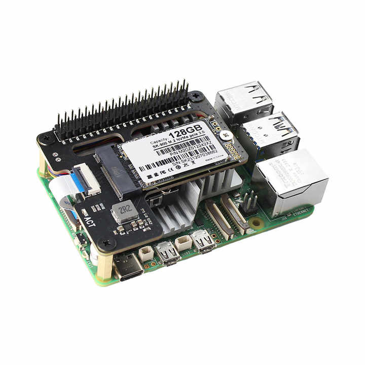 Raspberry Pi 5 X1000 M2 Expansion Plate PCIE to M.2 NVME SSD Solid ...