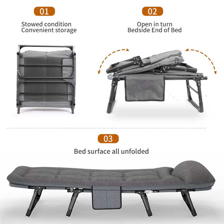 Modern Minimalist Foldable Single Bed for Small Spaces & Relaxation