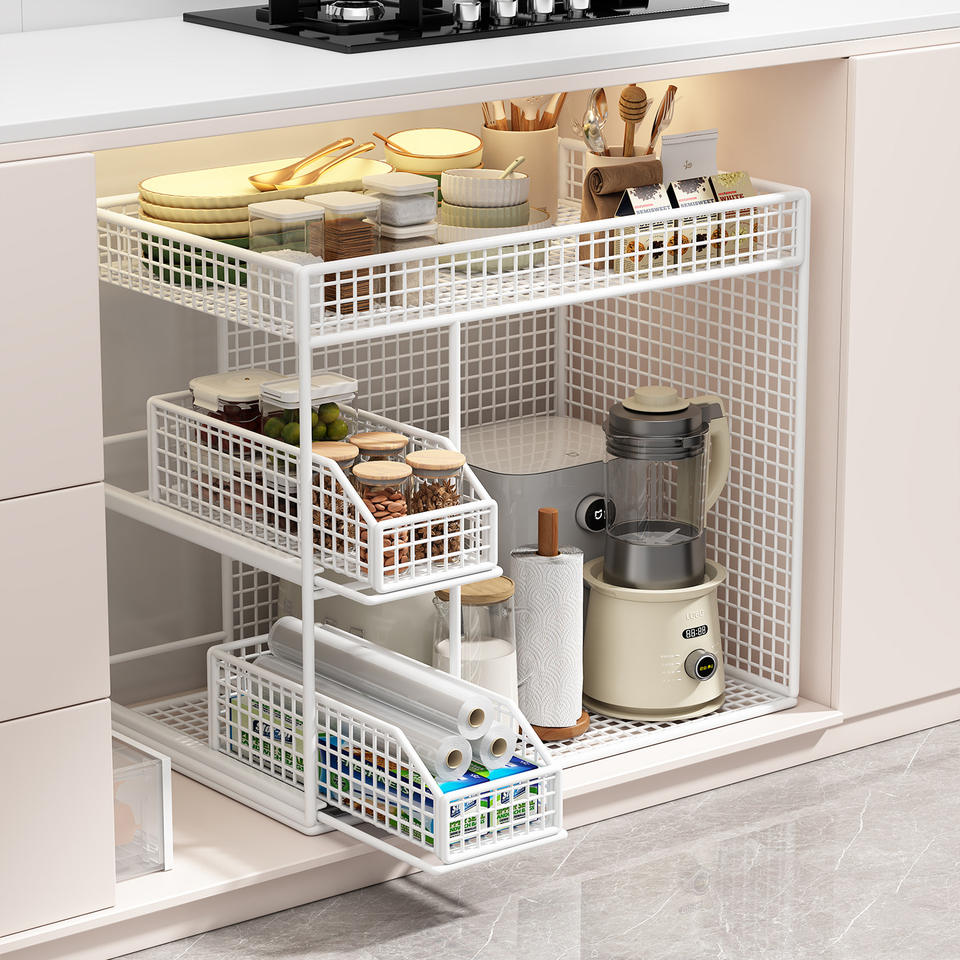 Sustainable Metal Kitchen Storage Rack Pull-Out Floor-Standing ...