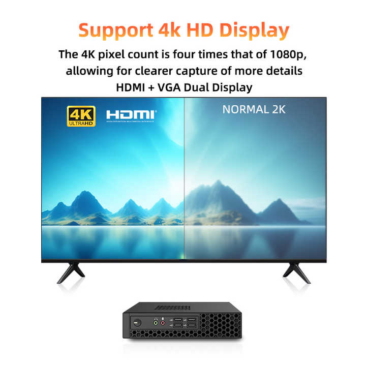 Mini Computer Desktop PC Amd NUC R5 5500U R7 4700U 5800H 6600H DDR4 ...