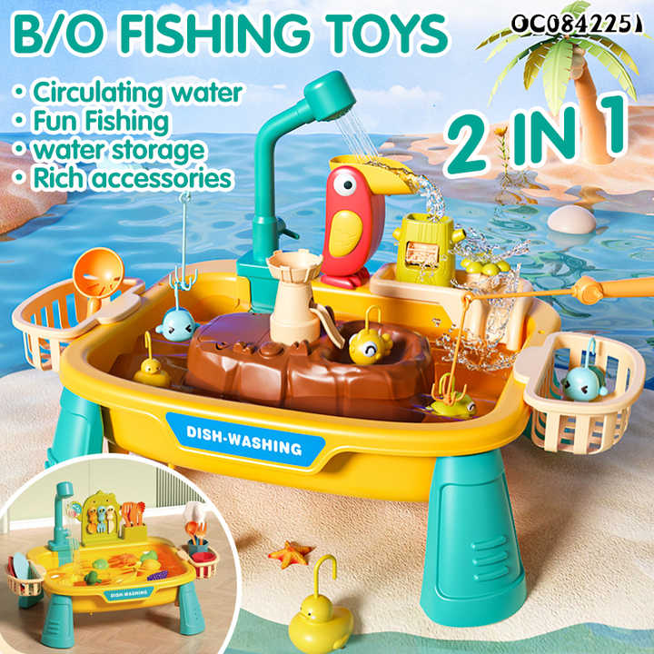 Summer Electric New Ocean Fishing Game Table for Kids