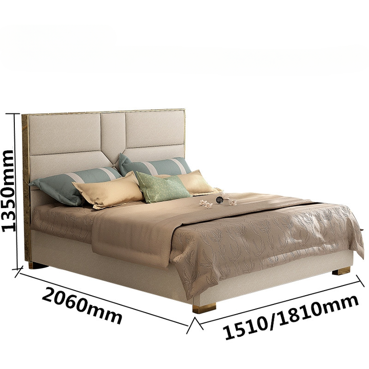 High Quality Luxury Furniture king Size Leather Bed Set With Wooden ...