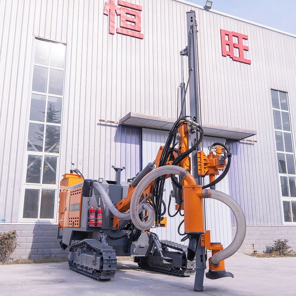 Diesel Engine DTH Drilling Rig Hydraulic Gold Mining Blast Hole Quarry ...