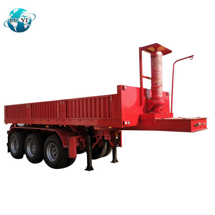 High Quality 40ft Hydraulic Elevator Flat Bed Trailer Dump 3 Axles 12m ...
