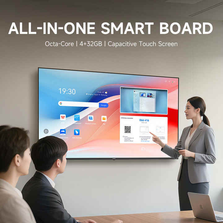 All in One Interactive Touchscreen Smart Whiteboard 4K UHD Wall Mount ...