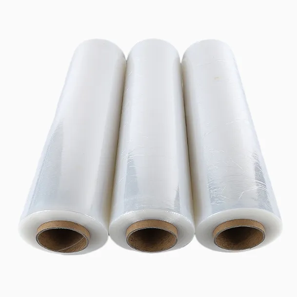 3cm*150m Gauge Pe Hand Pallet Wrapping Stretch Film Roll Clear Stretch ...