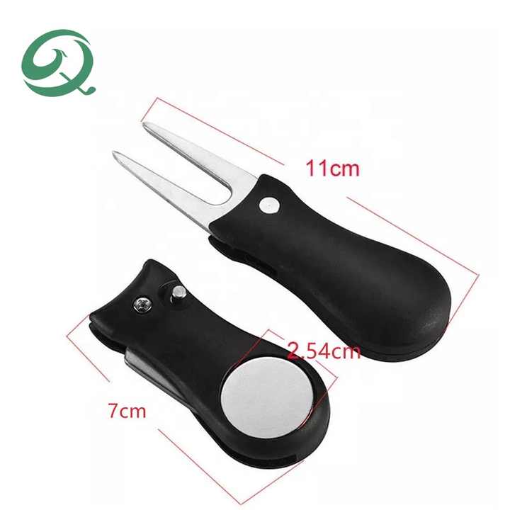 Customized Personalized Logo Foldable Pop-up Golf Divot Tool Turf Fork ...