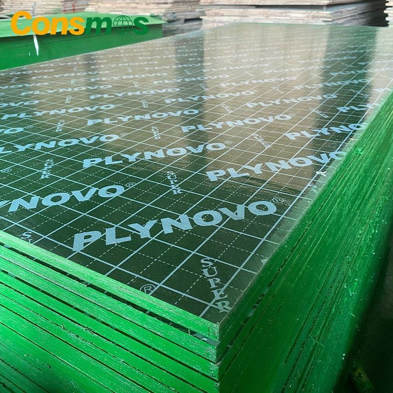 18mm Waterproof Formwork Green PP Hardwood Core PVC Phenolic Board ...