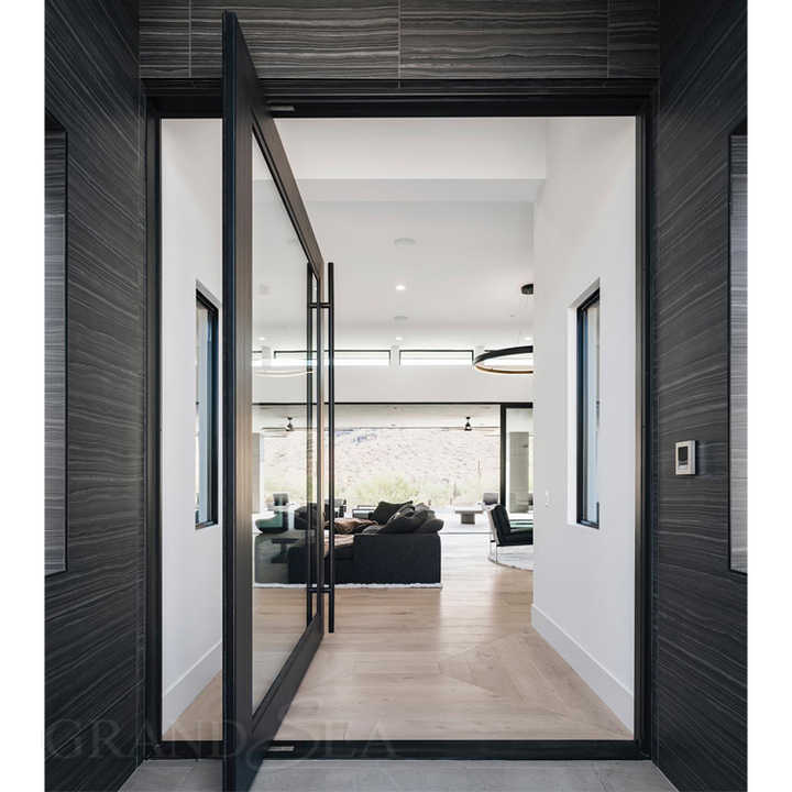 Modern Design Office Exterior Glass Pivot Door Aluminum Pivot Door ...