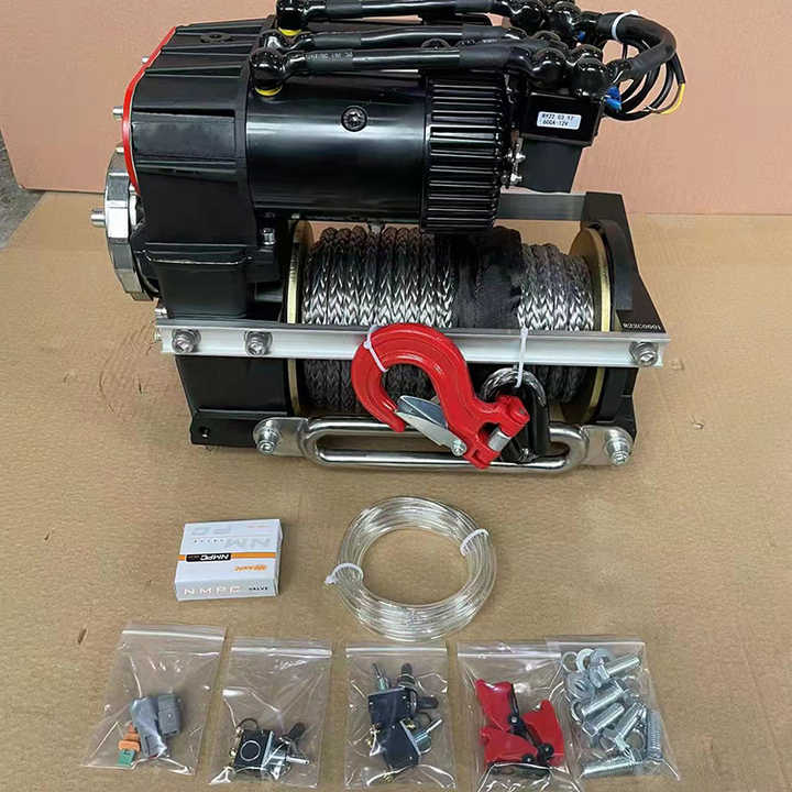 4X4 Racing TWIN MOTOR WINCH - 20000LBS Line Pull Power
