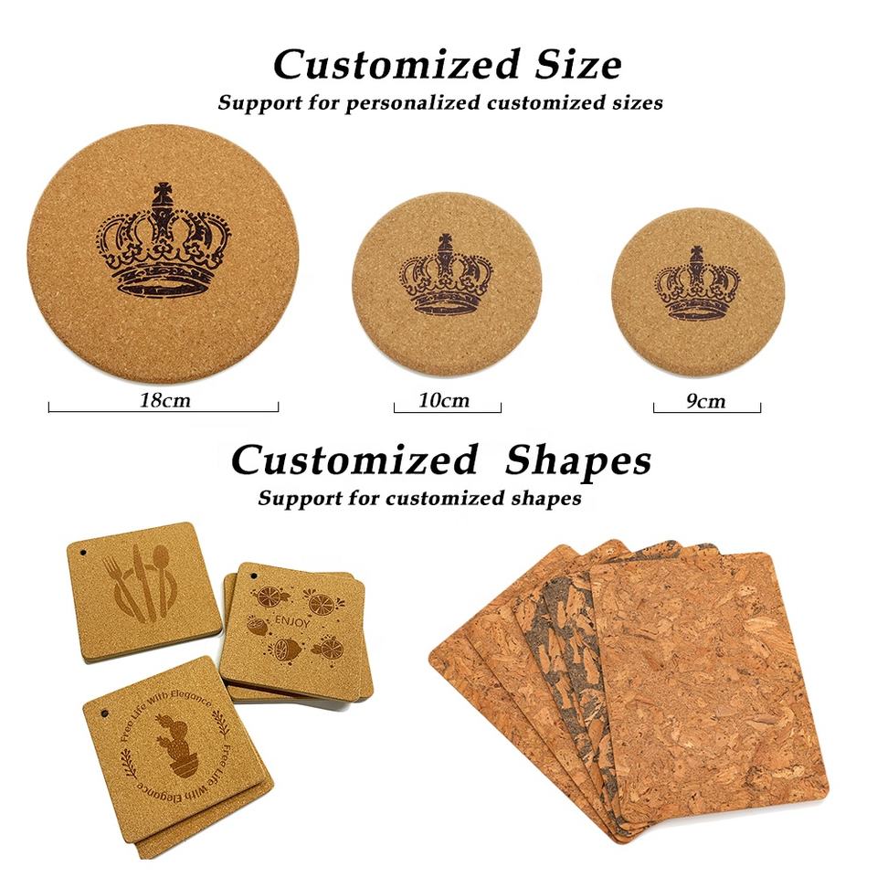 Eco-friendly Cork Coasters - Customizable Promotional Mats