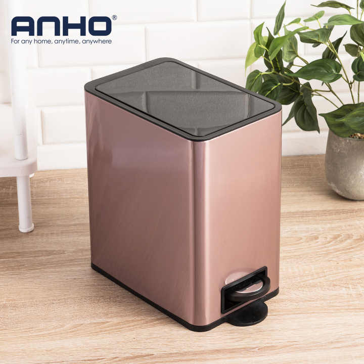 10L Rectangular Kitchen Waste Bin With Thin Lid Household Hotel ...