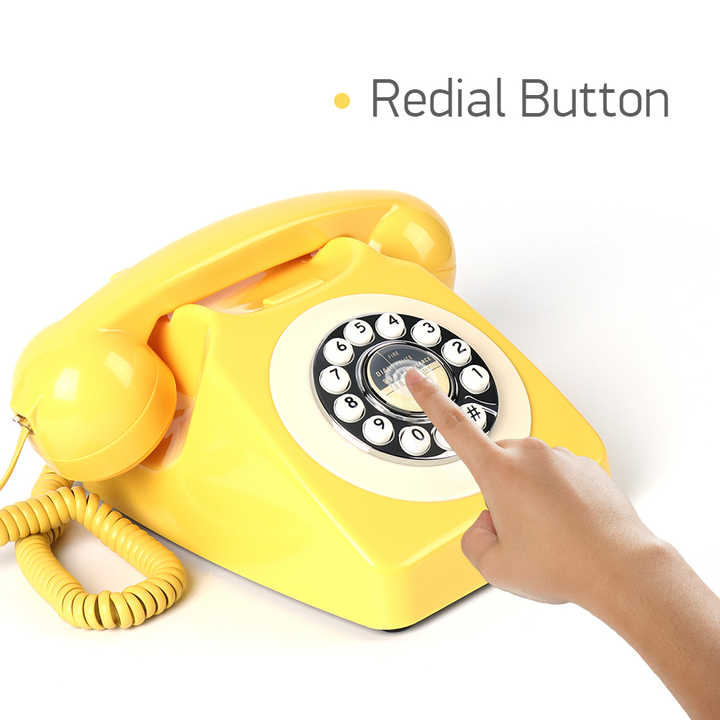 Land Lines Classic Telephone - Vintage Dial Button Phone